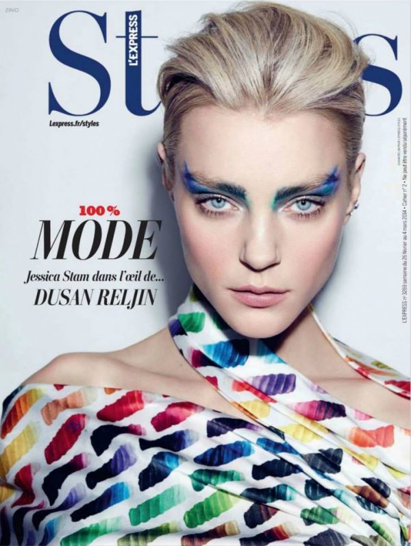 Jessica Stam by Dusan Reljin for L’Express Styles February 2014